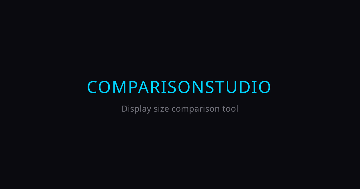 Monitor and TV Size Comparison Tool | Compare Display Sizes Side by ...
